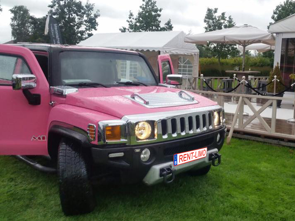 Louez une luxueuse limousine Hummer rose - Limousines Yves